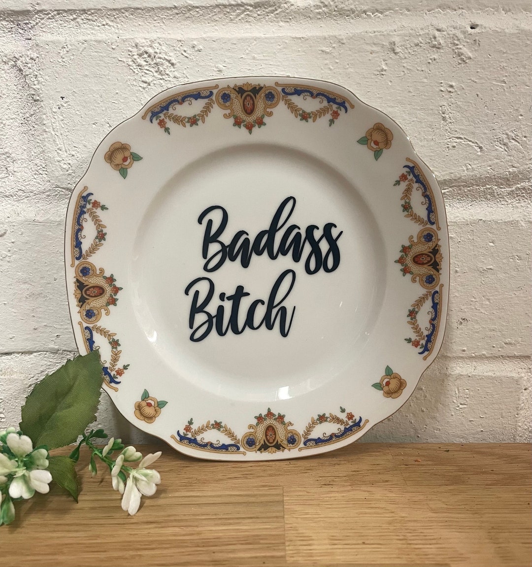 Badass Bitch Wall Plate. Sassy Friend Gift. Funny Humour Wall Decor. 6 ...