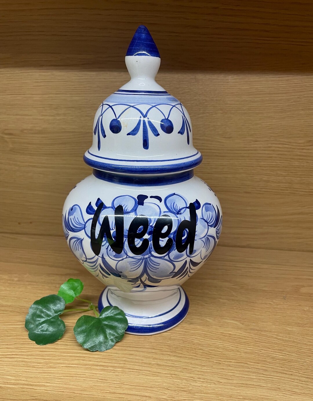 Weed Stash Jar. Decorative Stash Pot. Inappropriate Weed Container ...