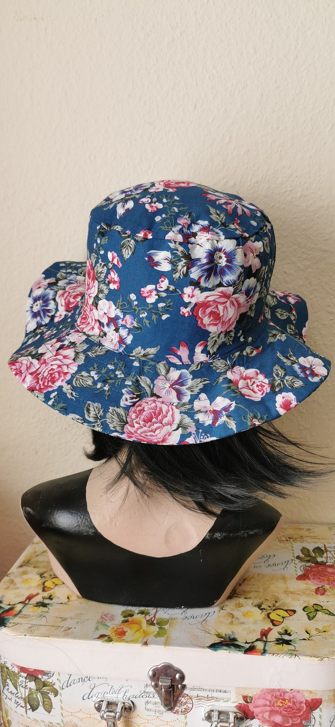 Ladies Wide Brim Summer Sun Hat Flower Floral Sun Hat Gardening - Etsy