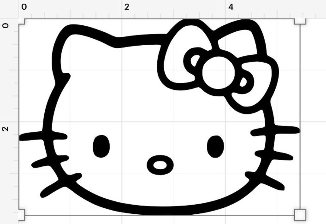 Hello Kitty Vinyl Decal 4inx5in for Laptop, Car, Bumper, Wall Art and ...