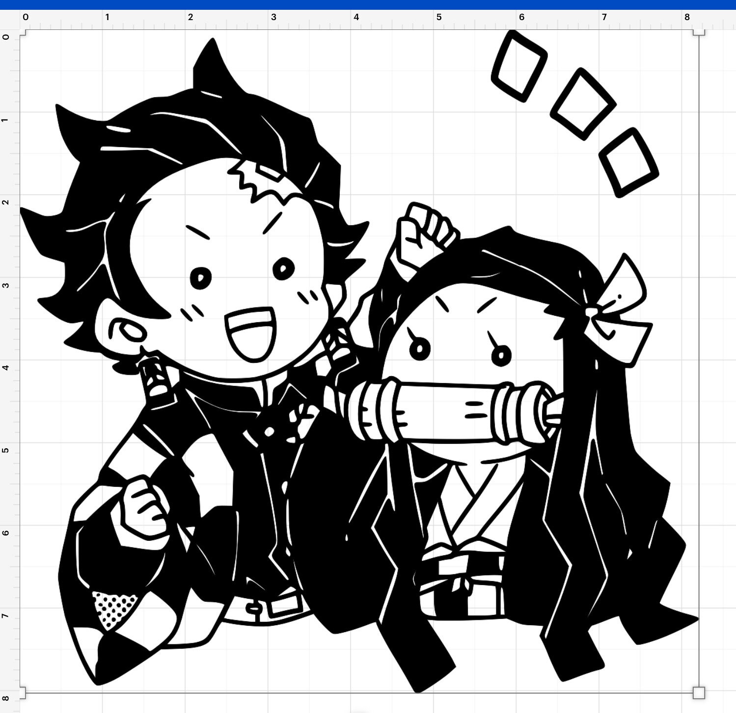 Demon Slayer, Tanjiro and Nezuko 8inx8in Vinyl Decal - Etsy
