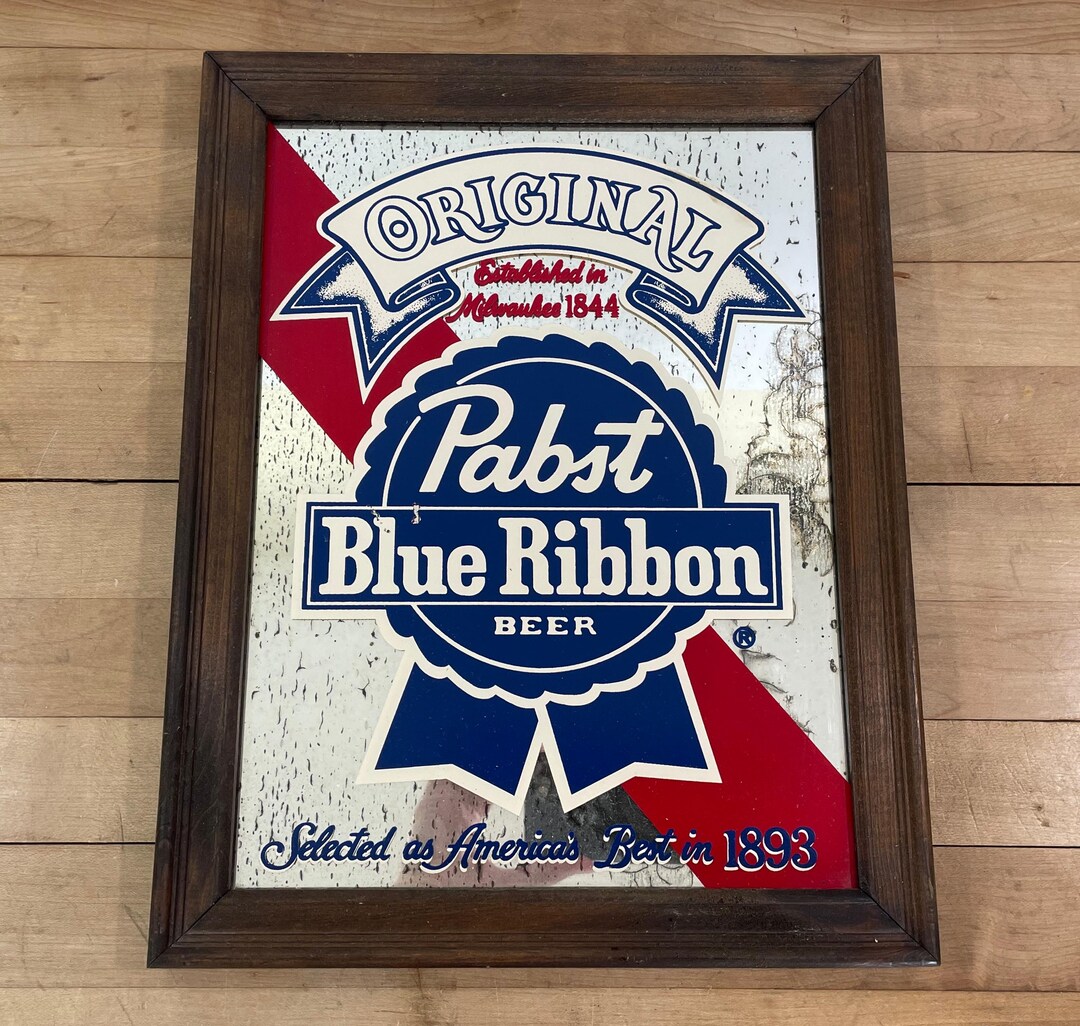 Small Original Pabst Blue Ribbon Bar Mirror Sign, 13 3/4" X 10 3/4" - Etsy