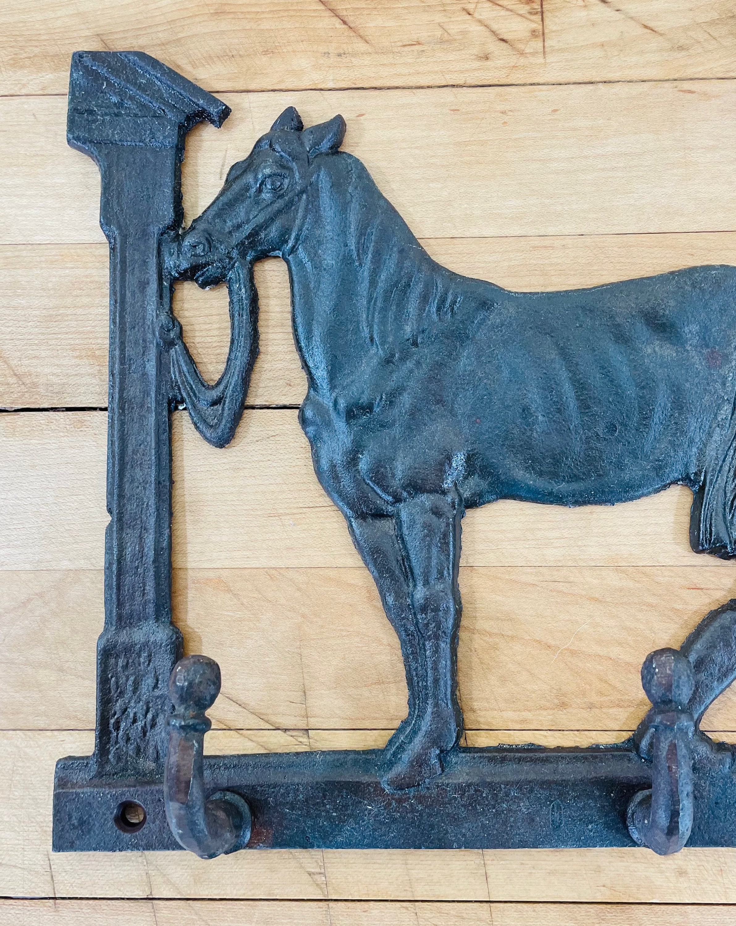 Black Cast Iron Horse and 2 Farriers/blacksmiths Coat Rack - Etsy
