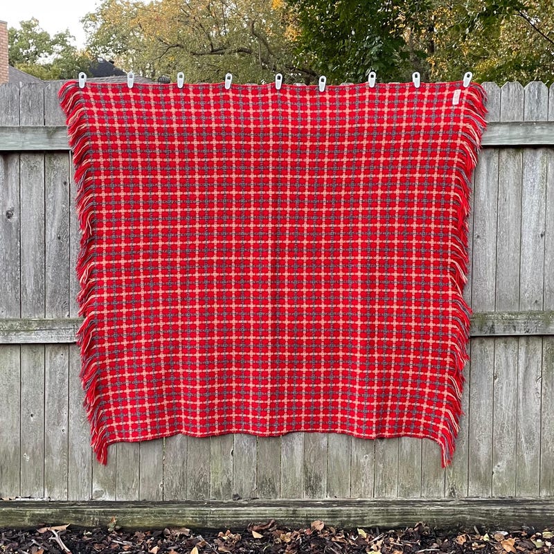 Red Throw Blanket - Etsy