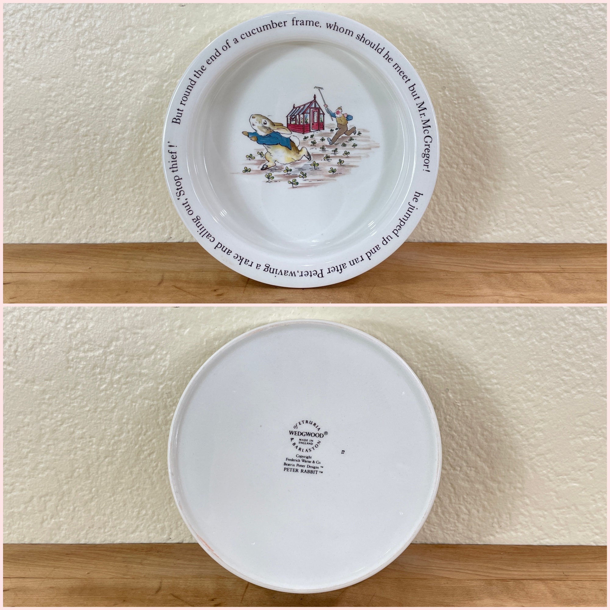 China Nursery Set by Wedgwood 4 Piece Peter Rabbit Nursery - Etsy