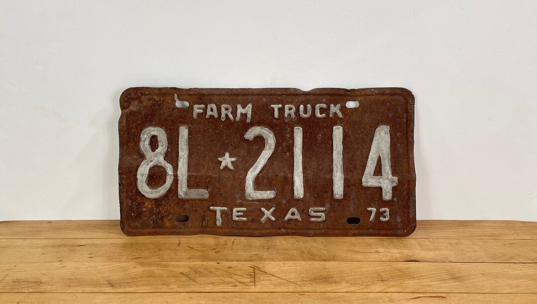 1973 Rusted Farm Truck Texas License Plate - Etsy