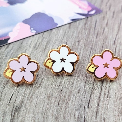 Cherry Blossom 0.5 Mini Filler Enamel Pins Floral - Etsy