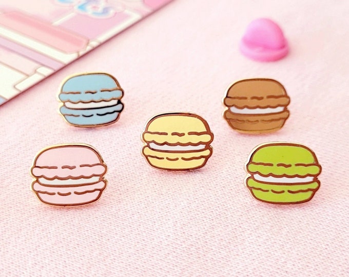 Macaron | 0.5" Filler Enamel Pins | Mini Sweets |cute Dessert Food Tiny ...