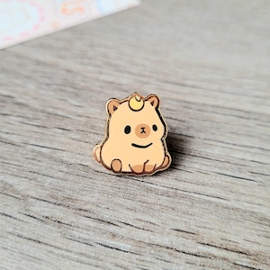Capybara 0.65" | Tiny Pals Mini Enamel Pins | Cute Animals Board Filler ...