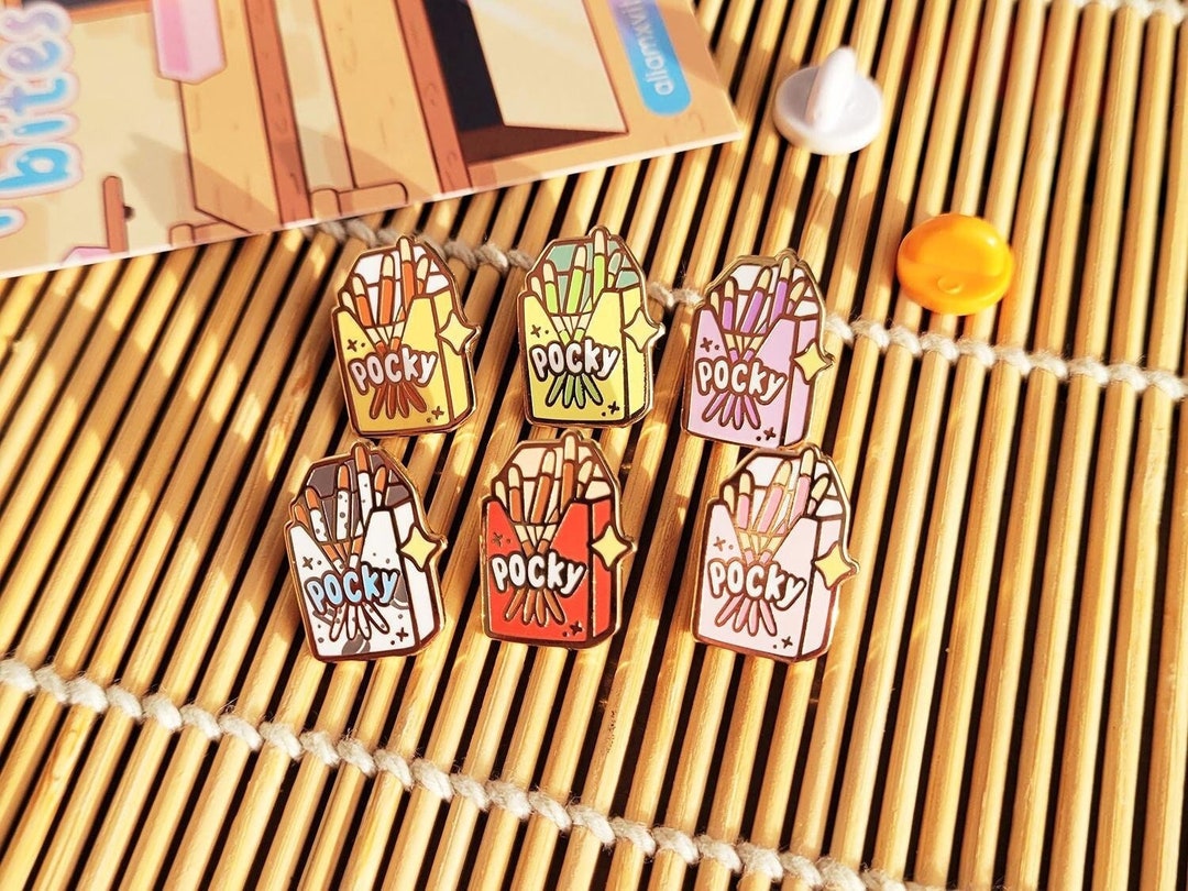 Pocky | Pocket Bites 0.65" Filler Enamel Pins | Dessert Snacks Japanese ...