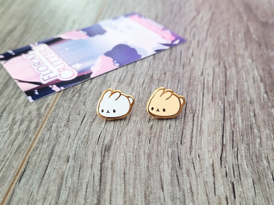 Bunny | 0.5" Mini Filler Enamel Pins | Floral Critters | Cute Animal ...