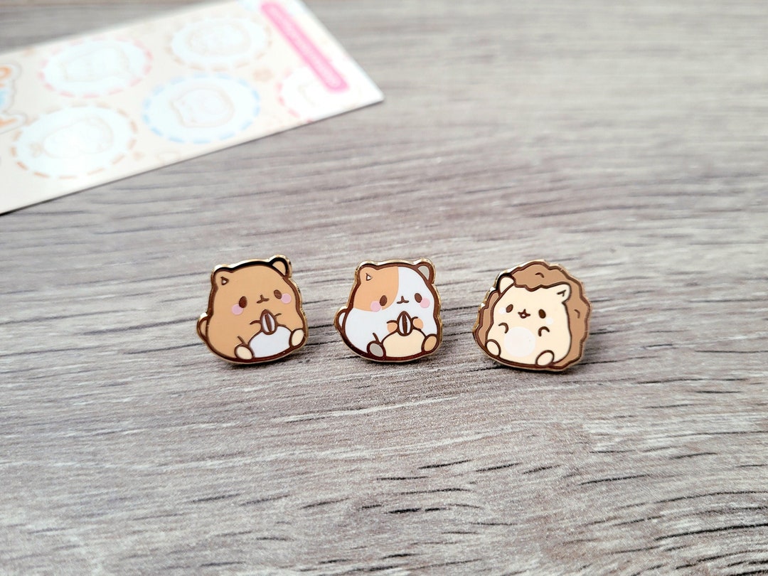 Hamster & Hedgehog 0.6-0.65" | Tiny Pals Enamel Pins | Cute Animals ...