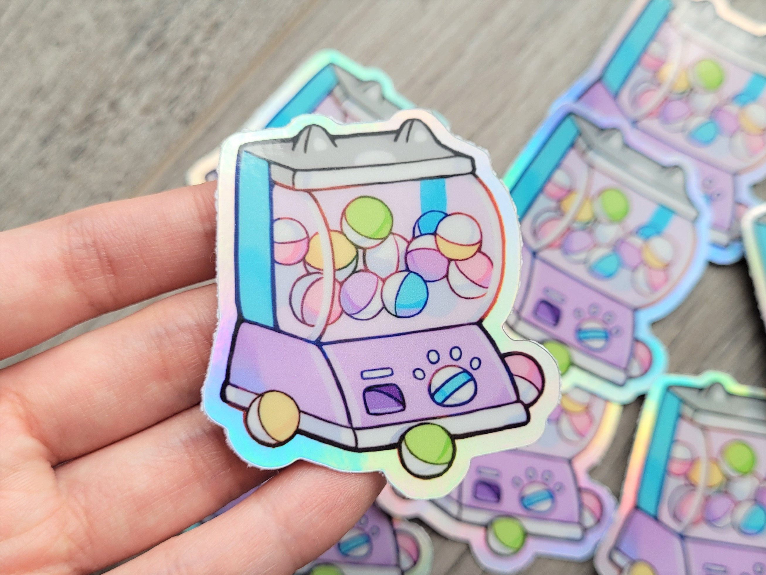 Gashapon Holographic Stickers 2 Animal Gachapon | Etsy