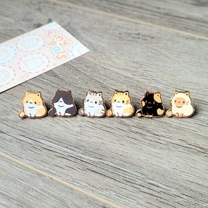 Cat 2 | 0.65" | Tiny Pals Mini Enamel Pins | Cute Animal Board Filler ...