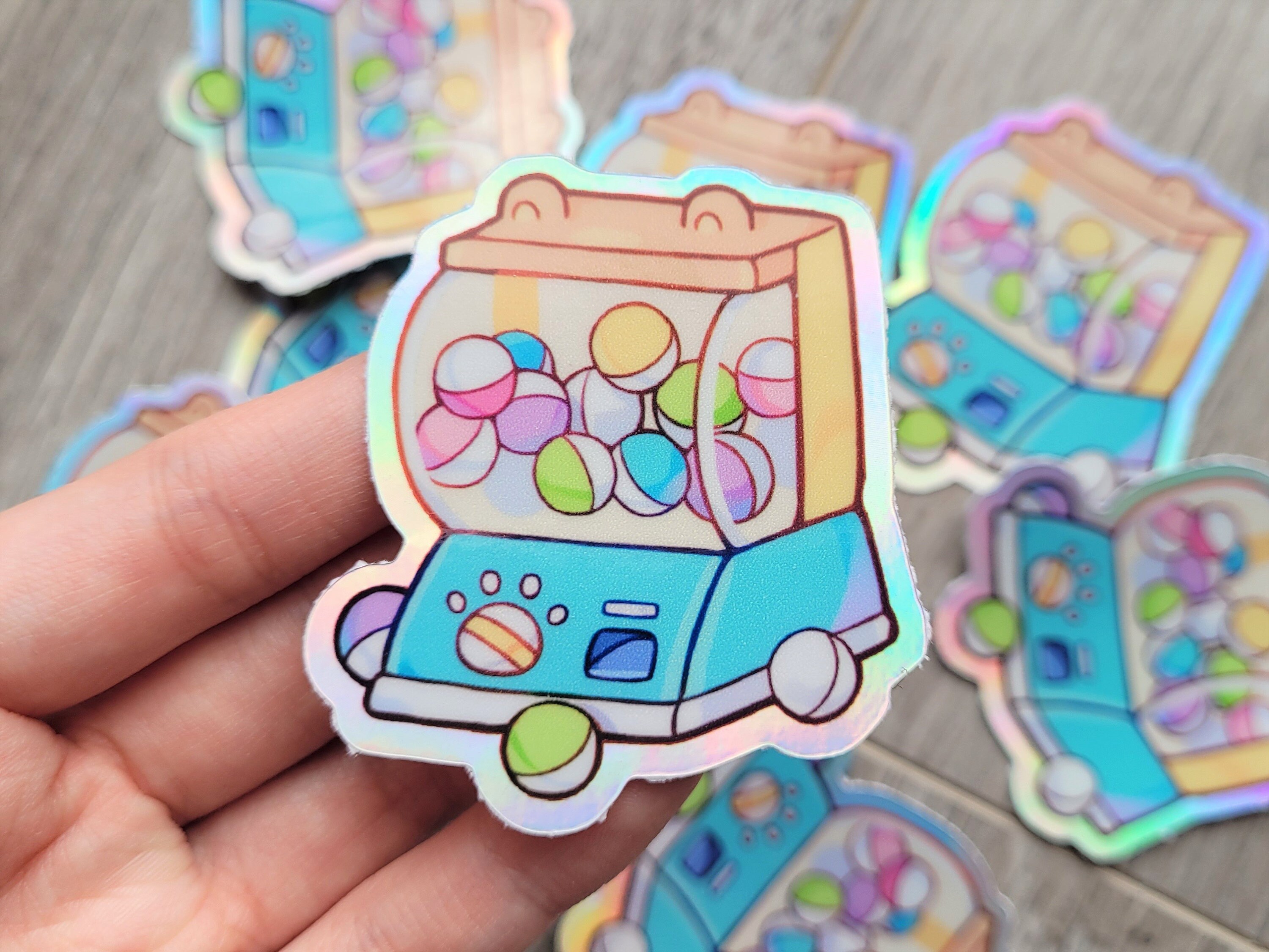 Gashapon Holographic Stickers 2 Animal Gachapon | Etsy