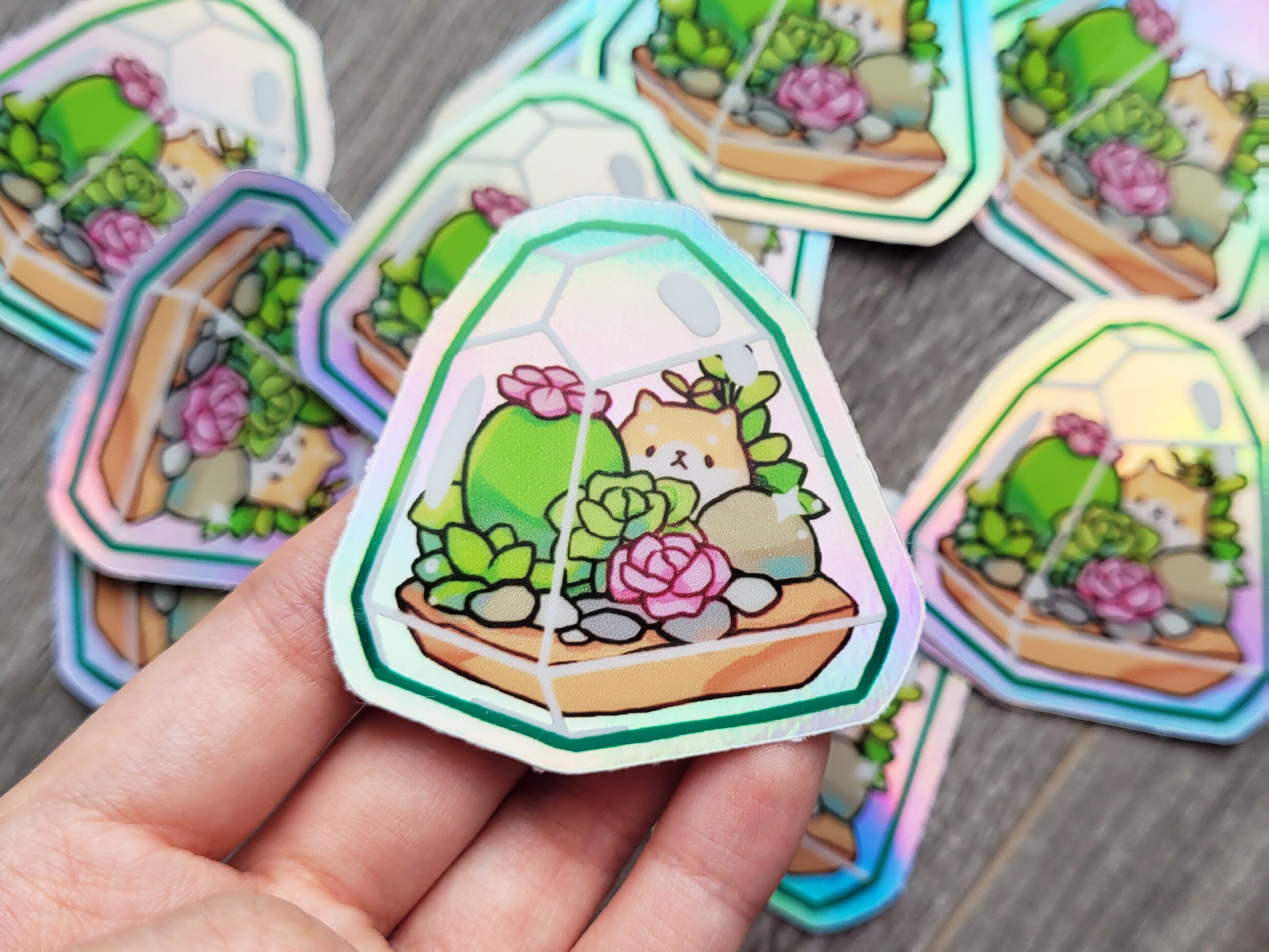 Terrarium Holographic Stickers 2 Animal Cute Magical - Etsy