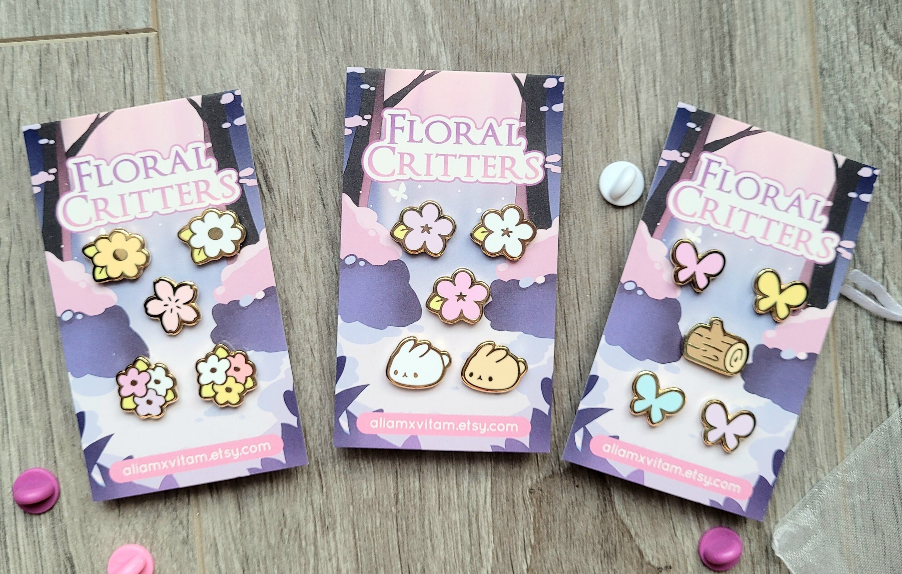 Flower Bouquet 0.5 Mini Filler Enamel Pins Floral - Etsy