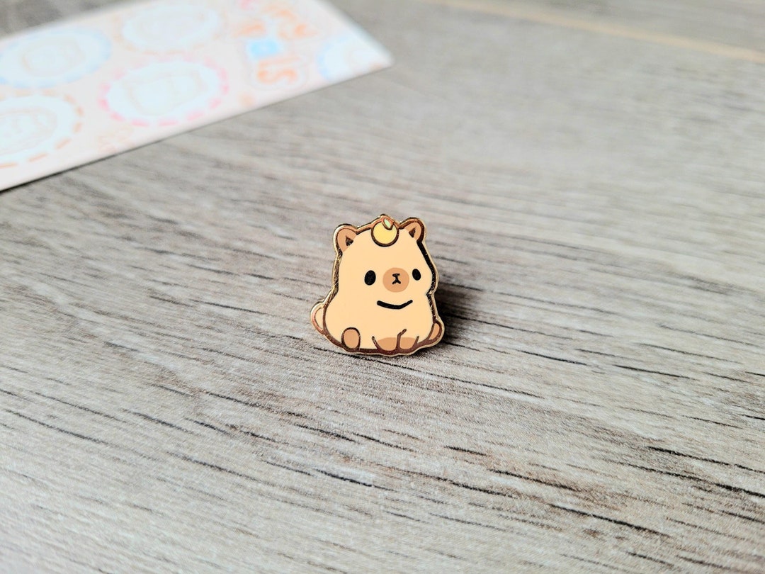 Capybara 0.65" | Tiny Pals Mini Enamel Pins | Cute Animals Board Filler ...