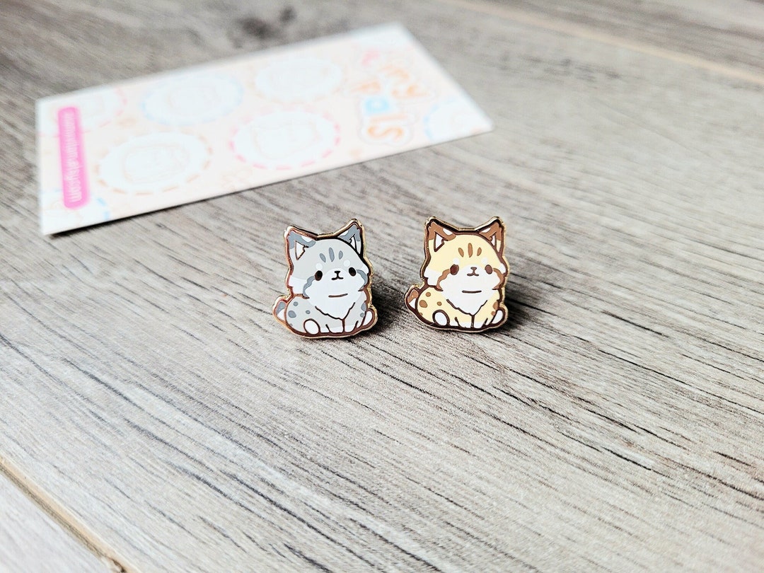 Lynx 0.65" | Tiny Pals Mini Enamel Pins | Cute Animal Board Filler ...