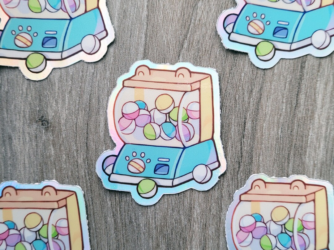 Gashapon Holographic Stickers 2 Animal Gachapon - Etsy
