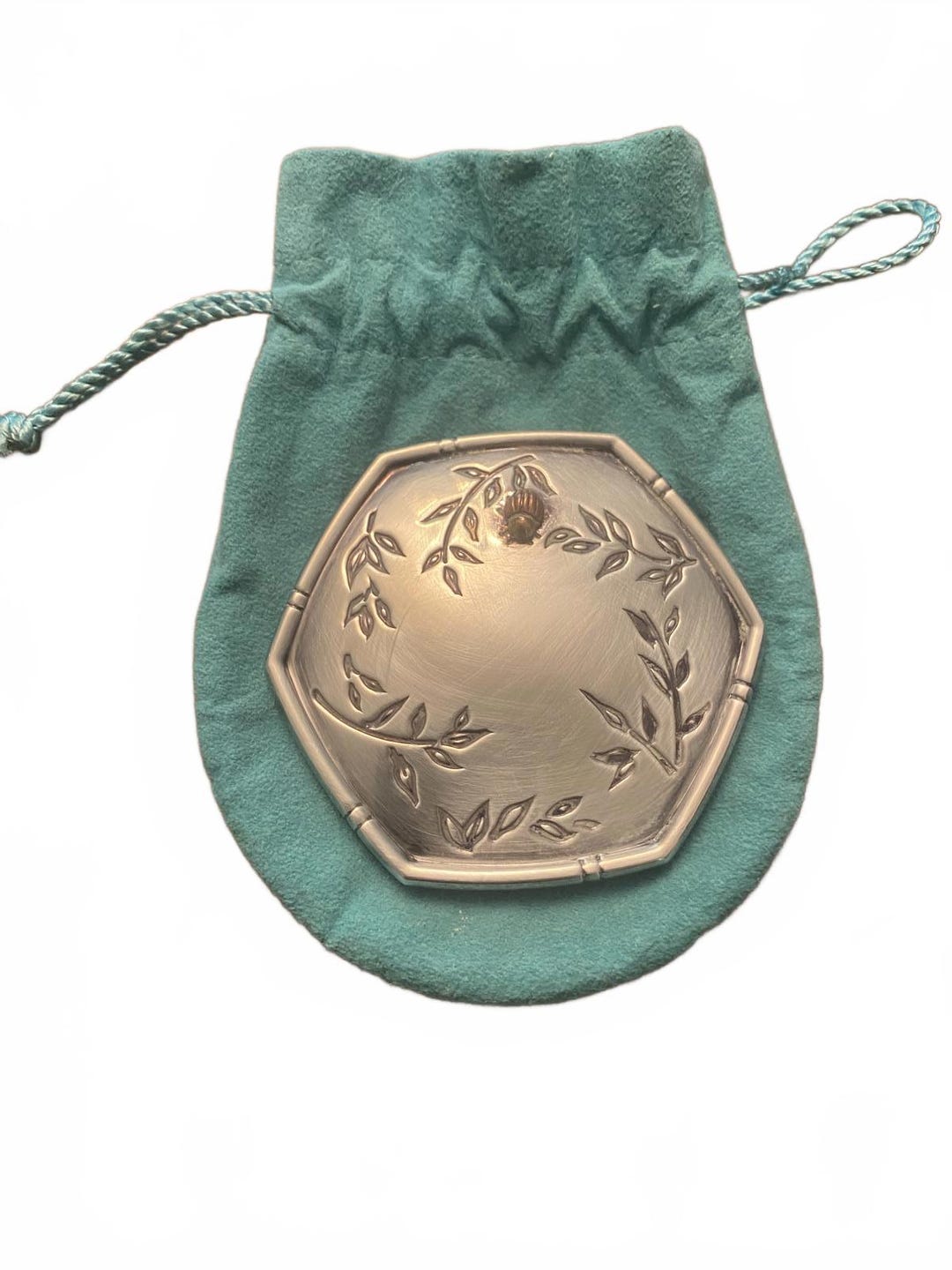 Tiffany & Co Octagonal Silver Gold Bamboo Ladybug Mirror in Tiffany ...