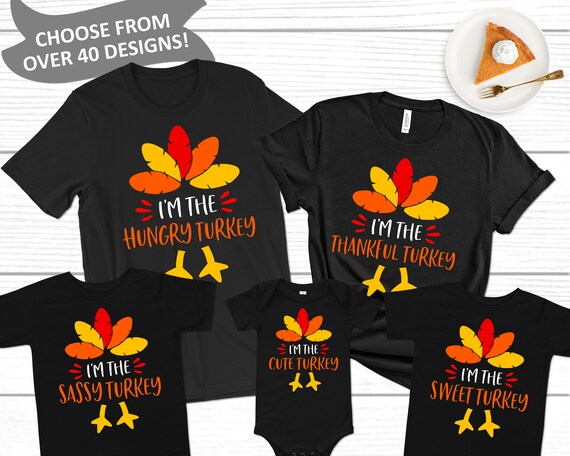Matching Family Thanksgiving Shirts Funny Turkey Pajamas - Etsy