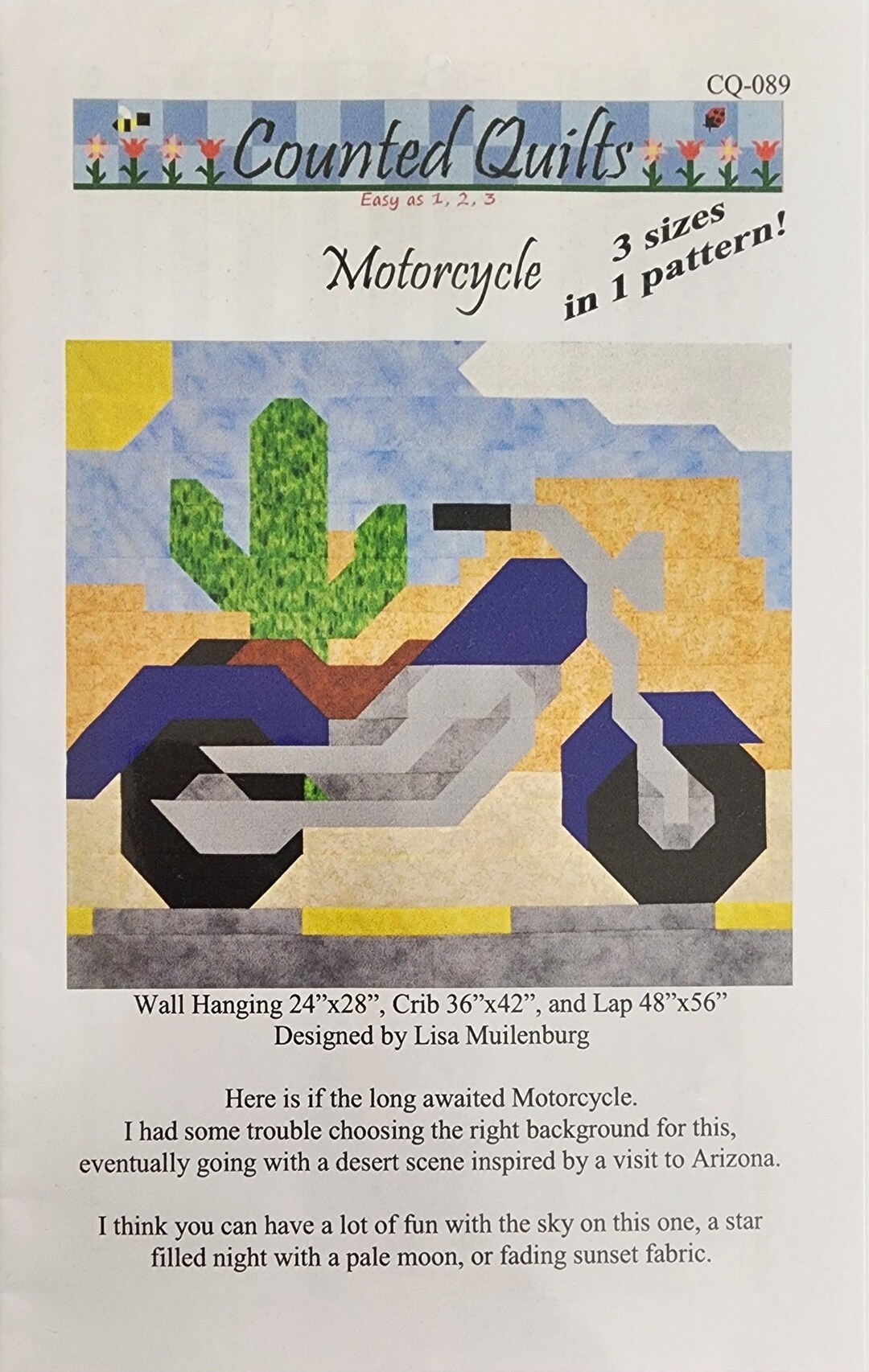 Motorcycle Quilt Pattern - Etsy