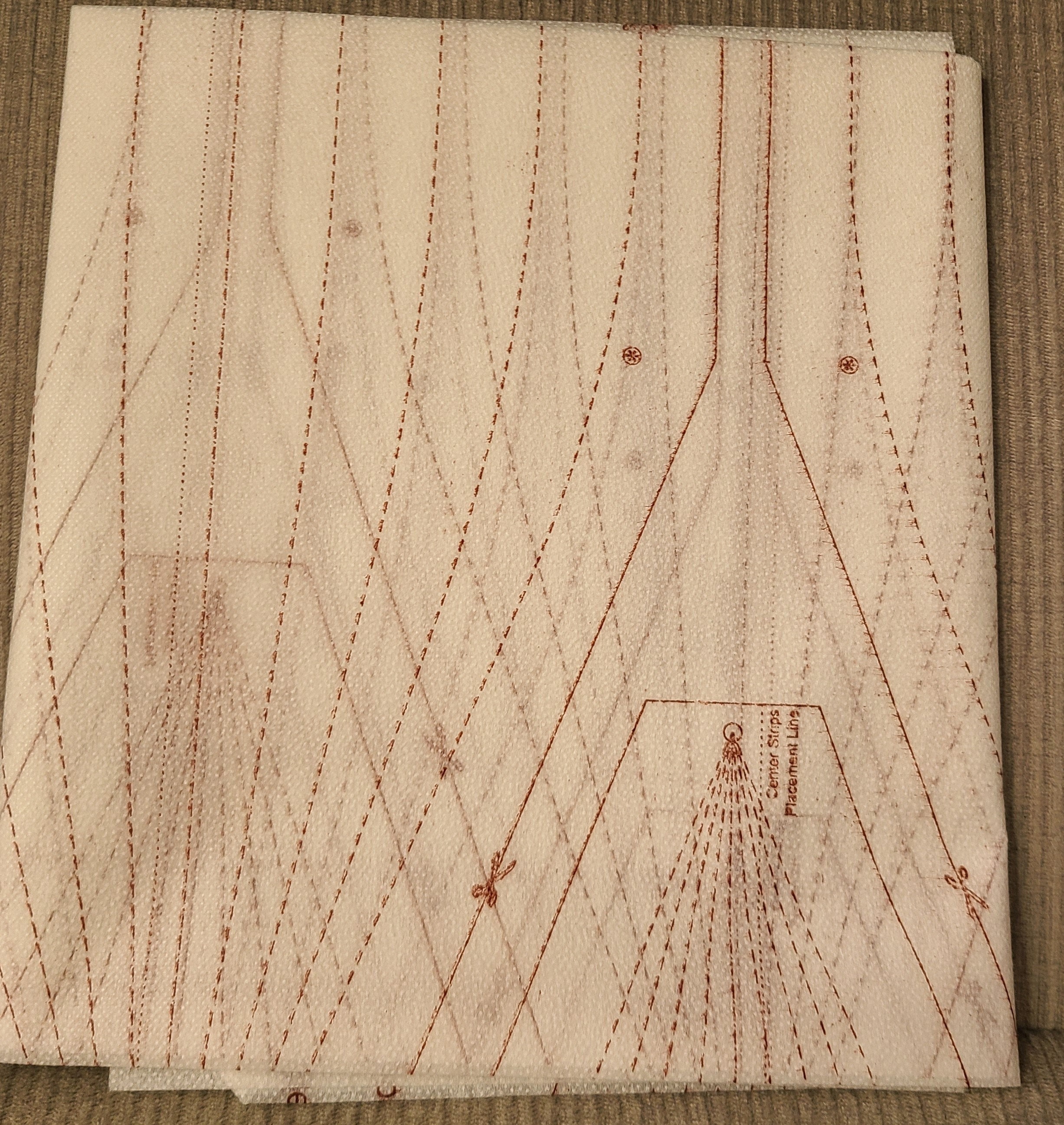 Pieced 18 Tuffet Upholstery Pattern With Fusible Interfacing Pattern ...