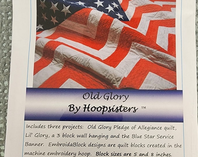 Old Glory Quilt in the Hoop Pattern by Hoopsisters - Etsy