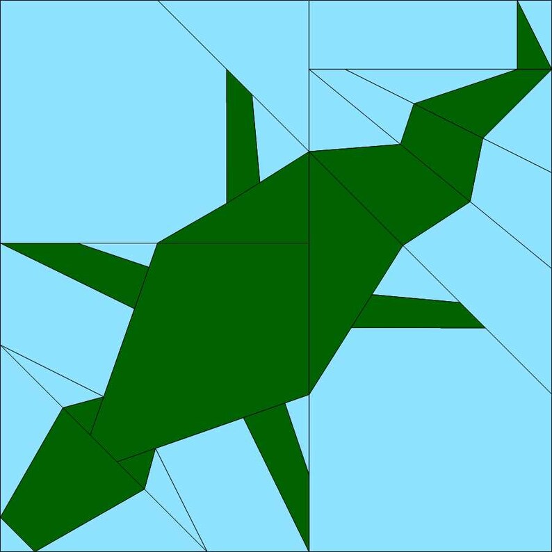 Animals Set 1 Paper Piecing Templates FPP - 10 Inch Alligator, Bear ...