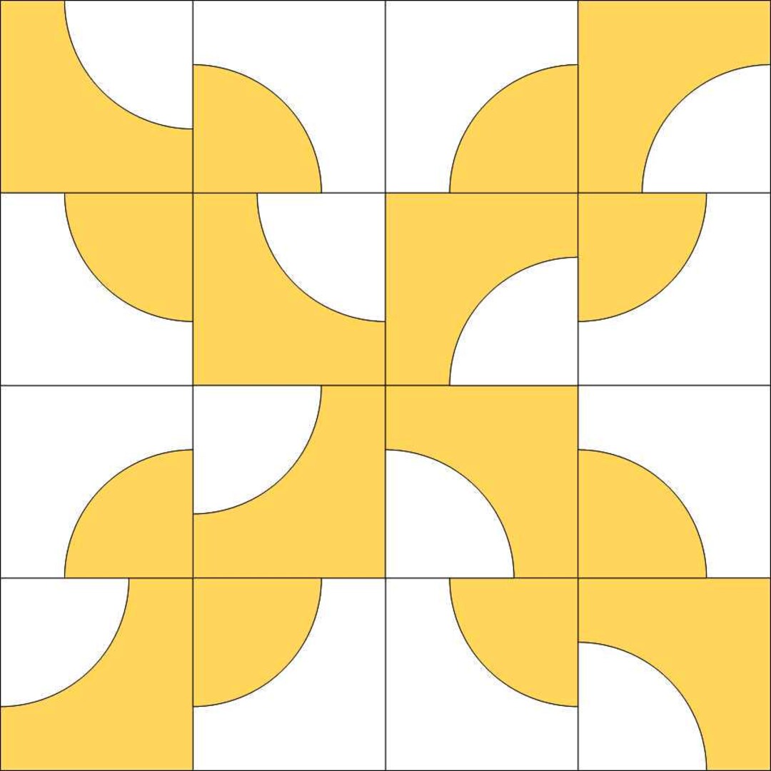 Drunkards Path Paper Piecing Template FPP - 6 Inch, 8 Inch, 12 Inch ...