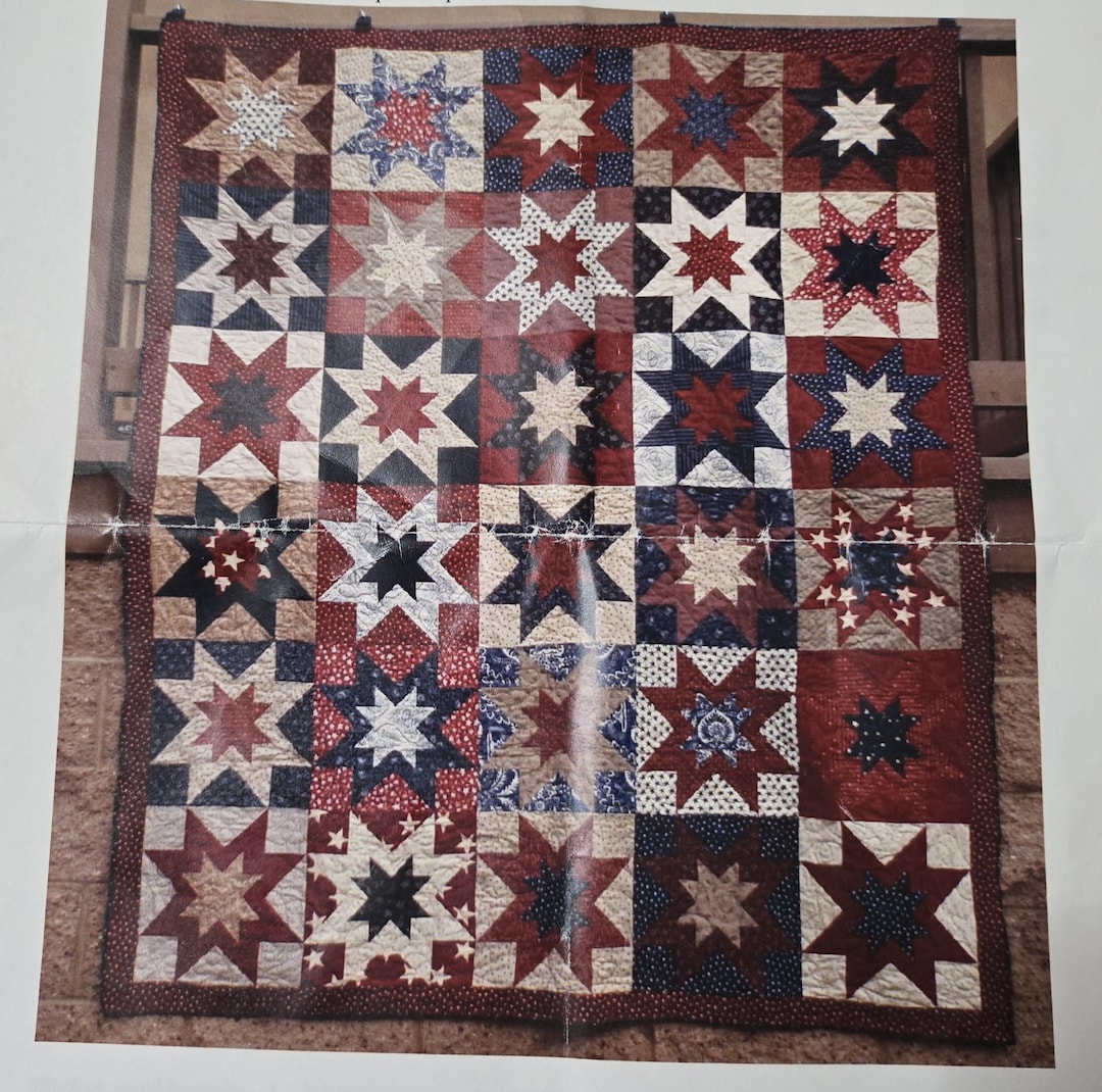 Double Star Freedom Quilt Pattern and Fabric Kit QOV Size - Etsy