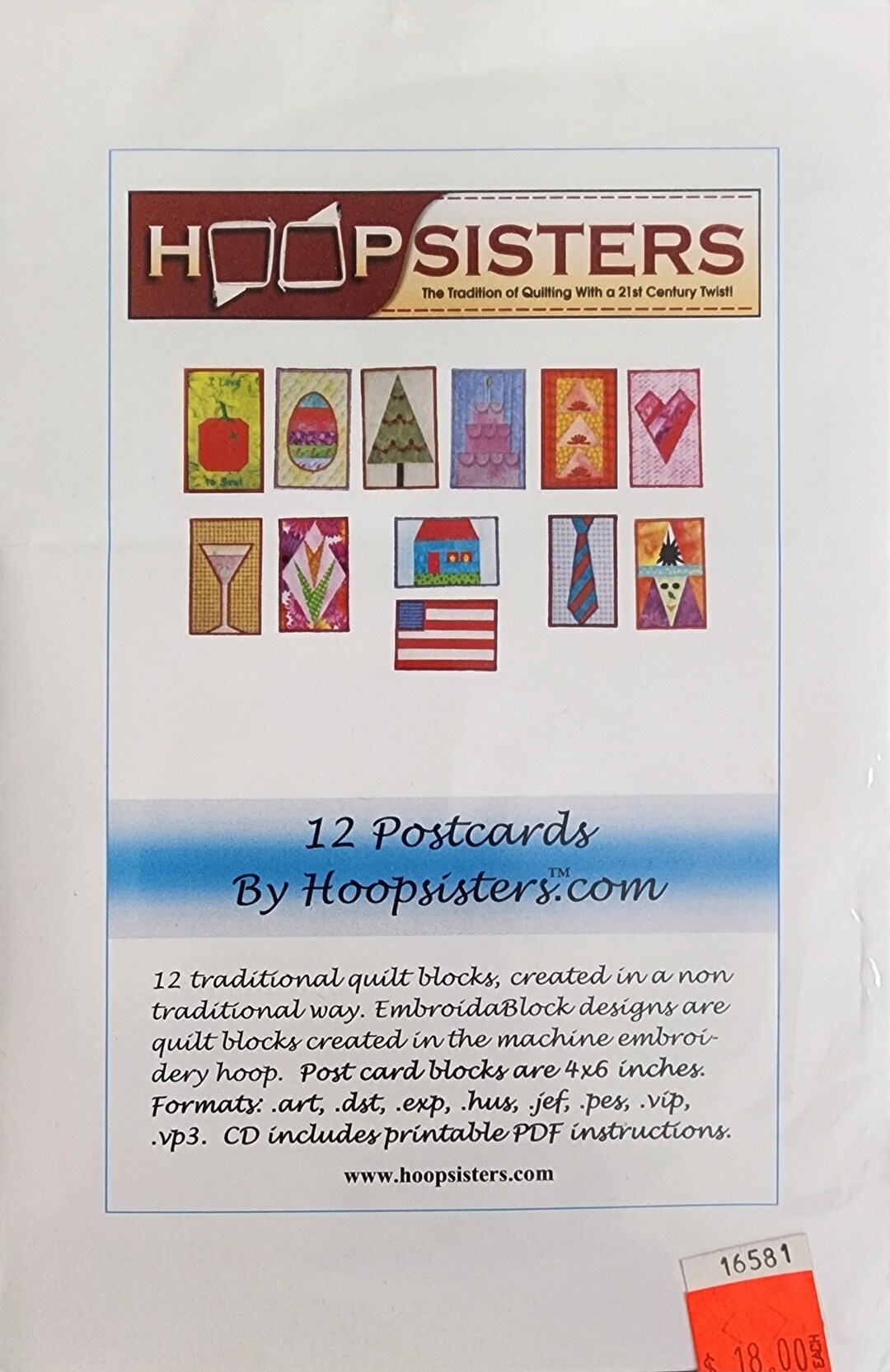 12 Postcards Machine Embroidery in the Hoop Design From Hoop Sisters - Etsy