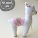 Lama Sewing Pattern, How to Sew Felt Llama Cactus Clouds and Llama PDF ...