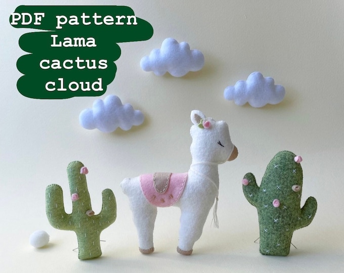 Llama Alpaca PDF Pattern, Template, Tutorial: Make It Yourself * Sewing ...