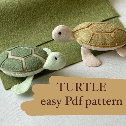 PDF Felt Sea Turtle Pattern Felt Ornament Ocean Pattern - Etsy