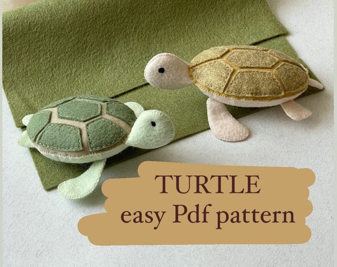 PDF Felt Sea Turtle Pattern | Felt Ornament | Ocean Pattern | SVG PDF ...