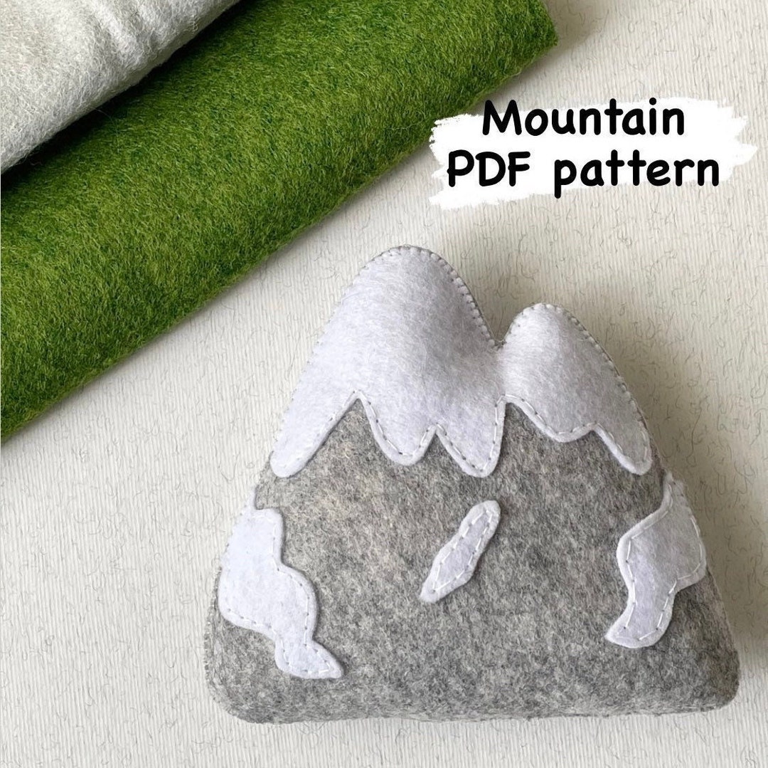 Felt Mountains PDF Sewing Pattern Felt Ornaments Templates, Snowy ...