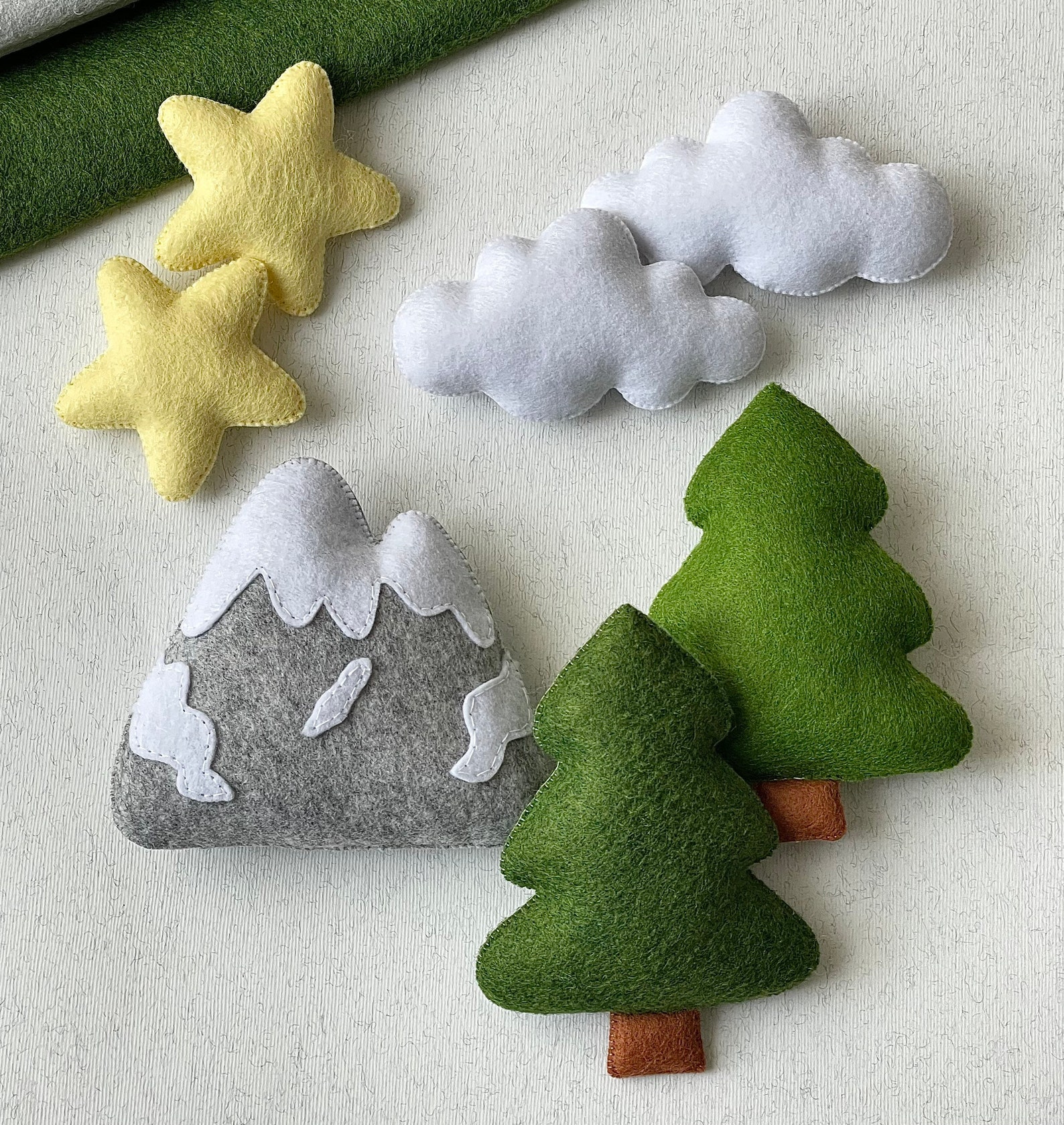 Felt Mountains and Forest PDF File Sewing Templates, Woodland Nursery ...