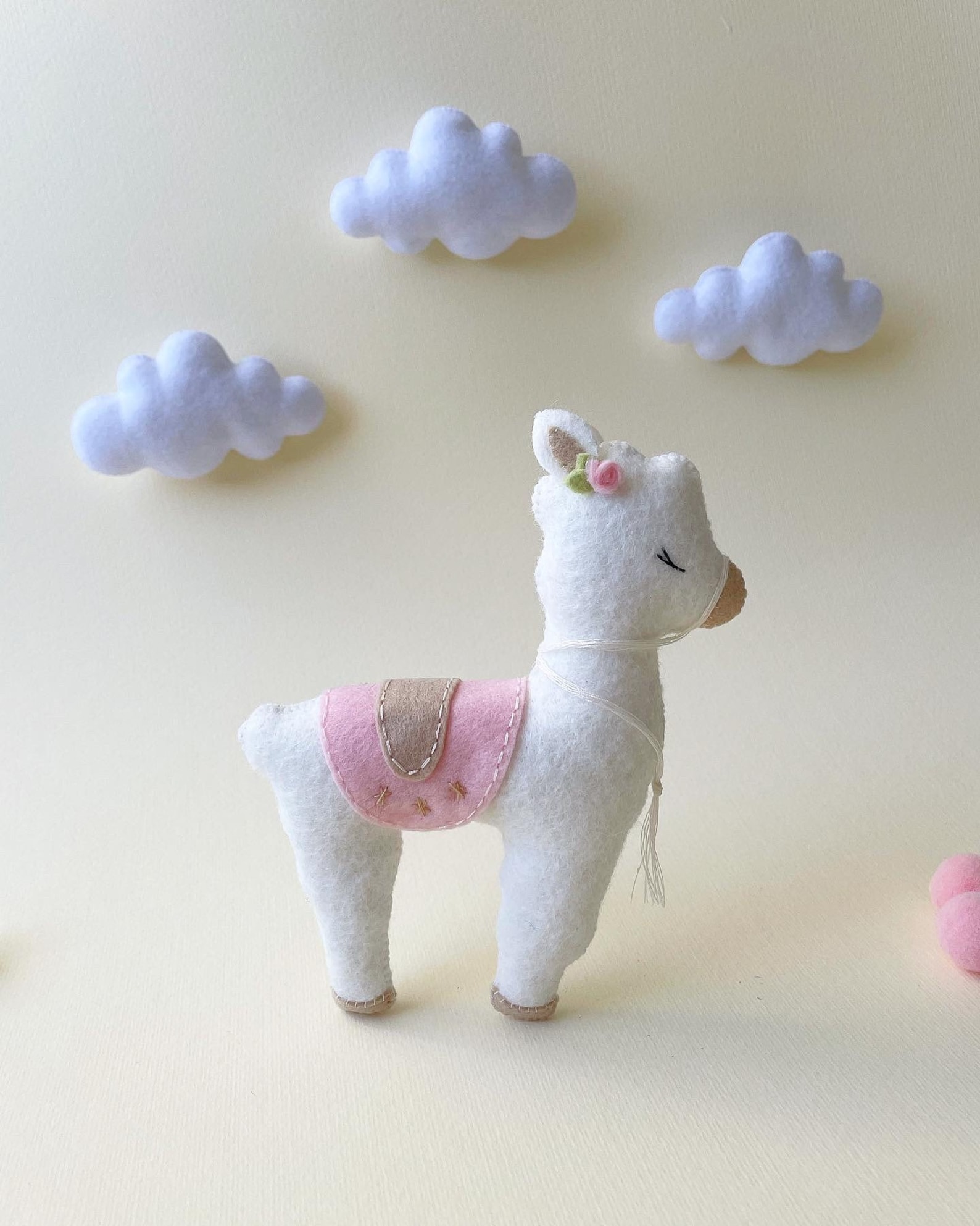Llama Sewing Pattern How to Sew Felt Llama Cactus Clouds and - Etsy
