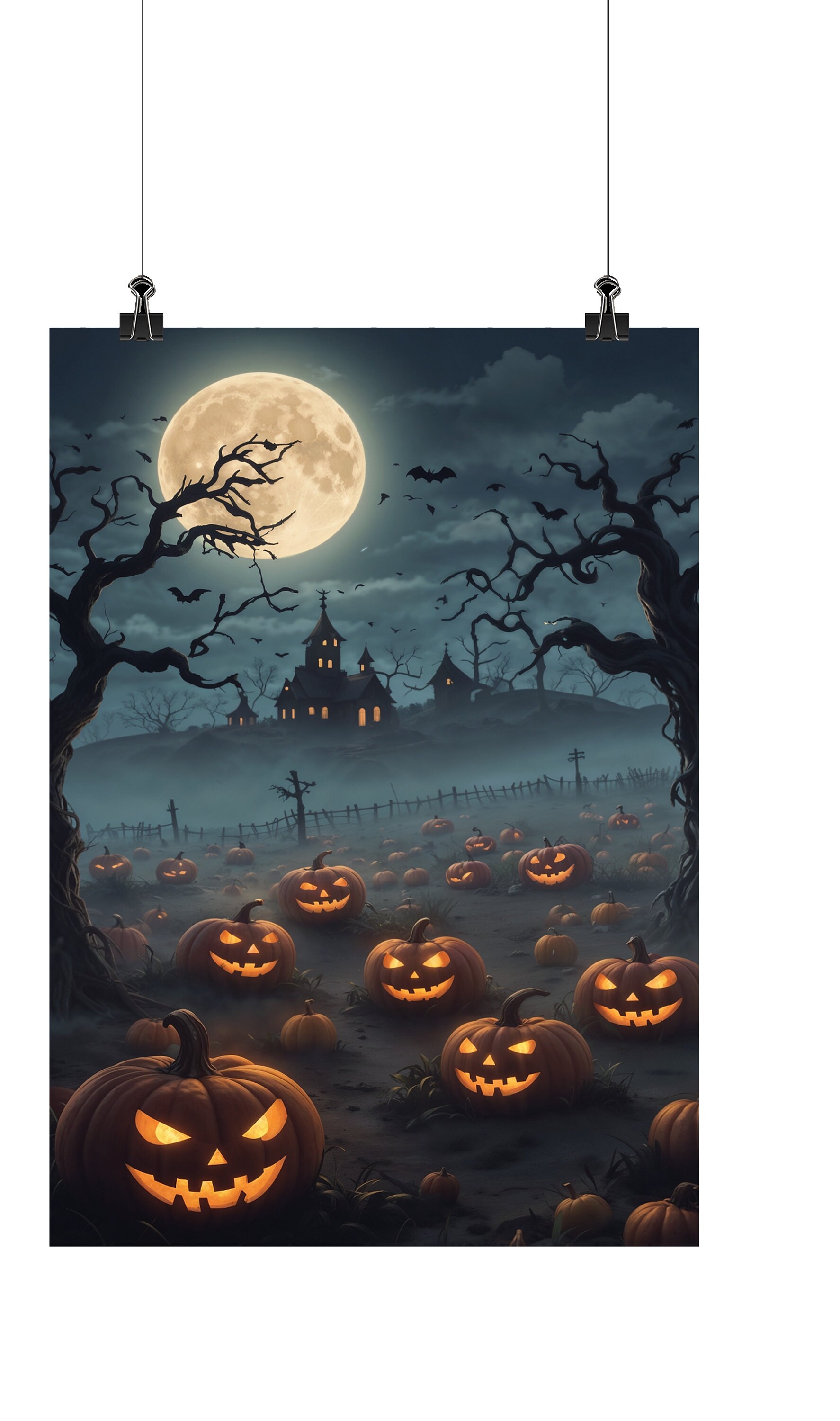 Ai-generated Spooky Halloween Poster | Digital Art, AI Art, Halloween ...