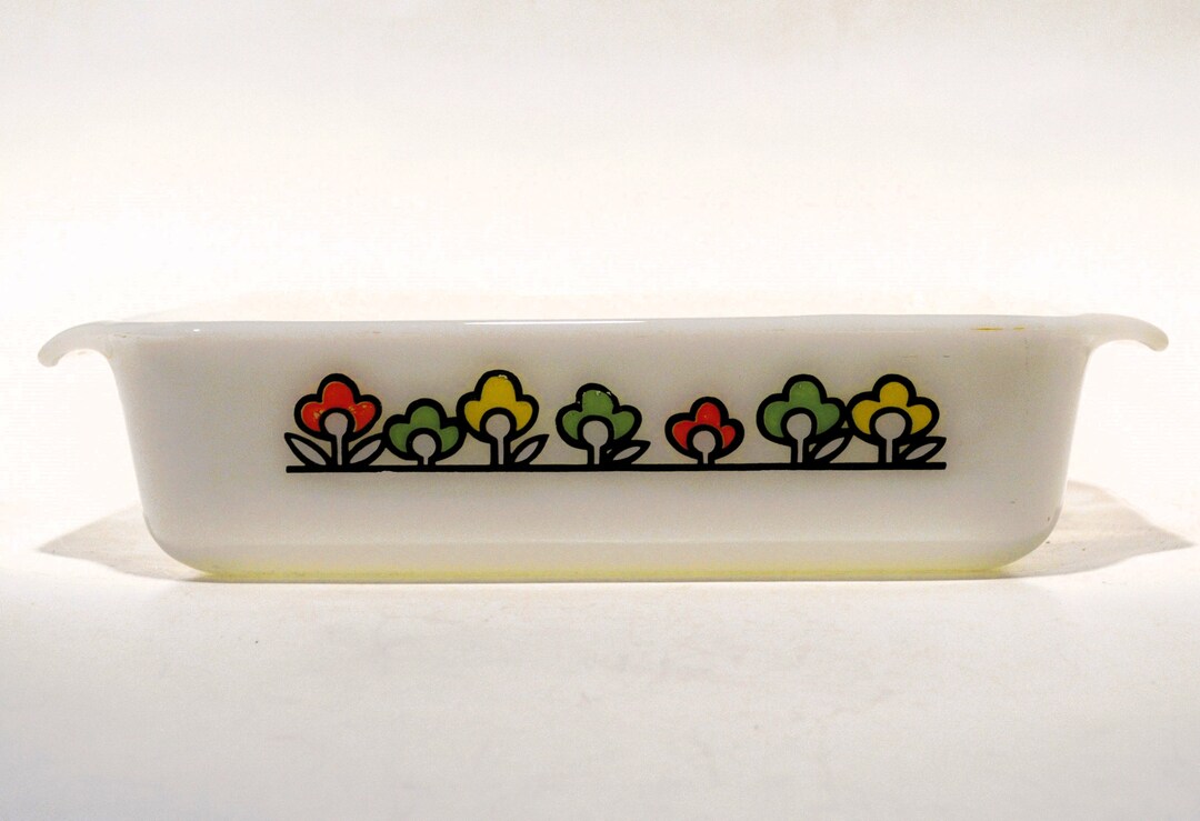 Vintage Anchor Hocking Fire King Bakeware 8" Pan Summerfield Pattern ...