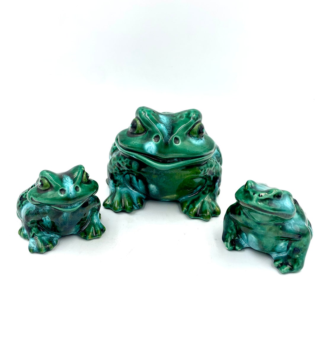 Set of 3 Atlantic Mold Frog Figurines Vintage - Etsy