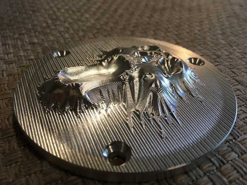 Screaming Skull 3D CNC Machined Custom Harley Point & Triumph Primary ...