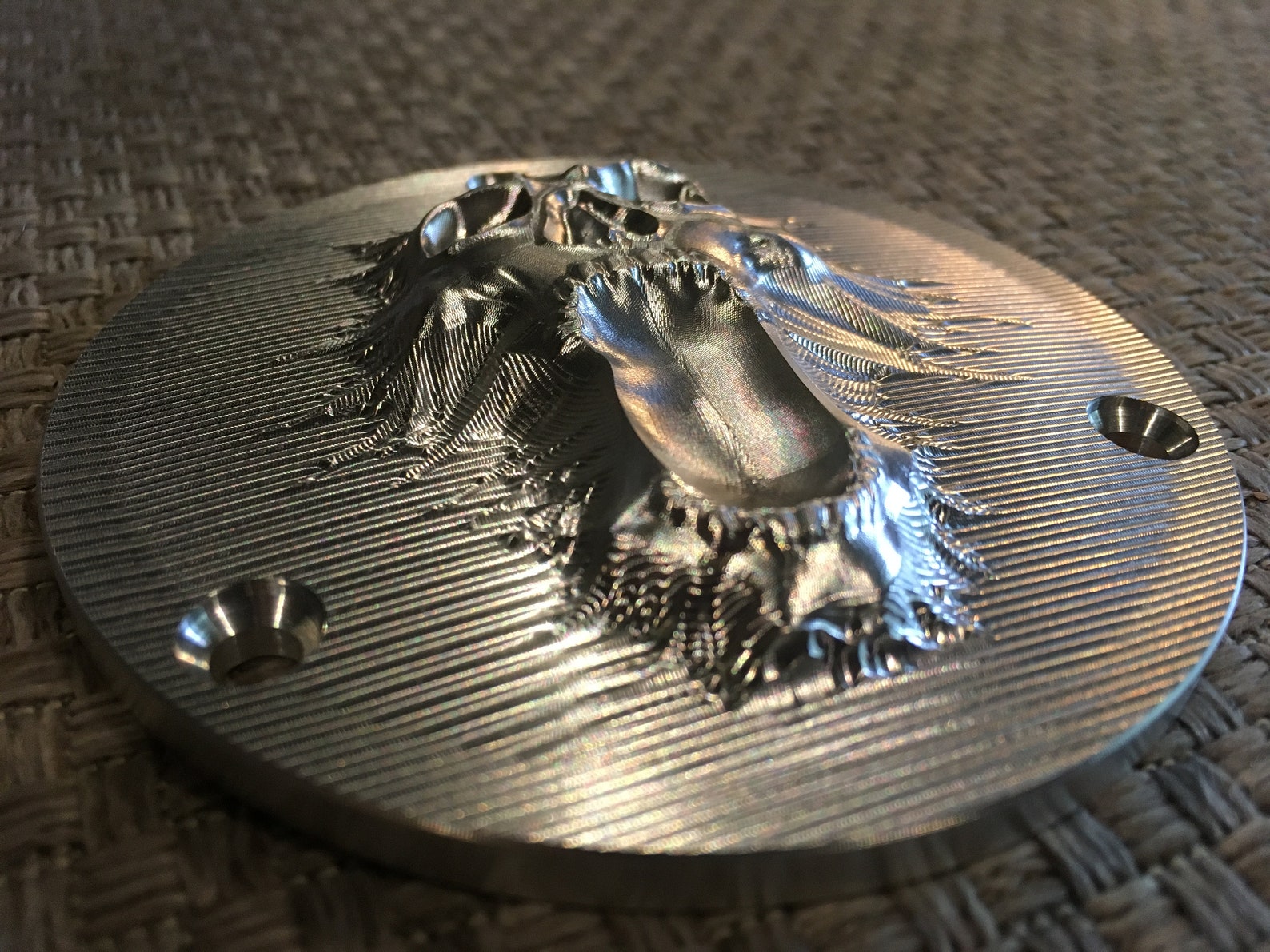 Screaming Skull 3D CNC Machined Custom Harley Point & Triumph Primary ...