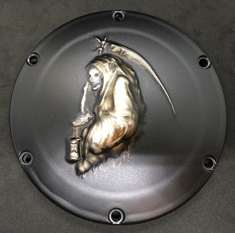 Grim Reaper 3D CNC Machined Custom Harley & Sportster Primary Derby ...