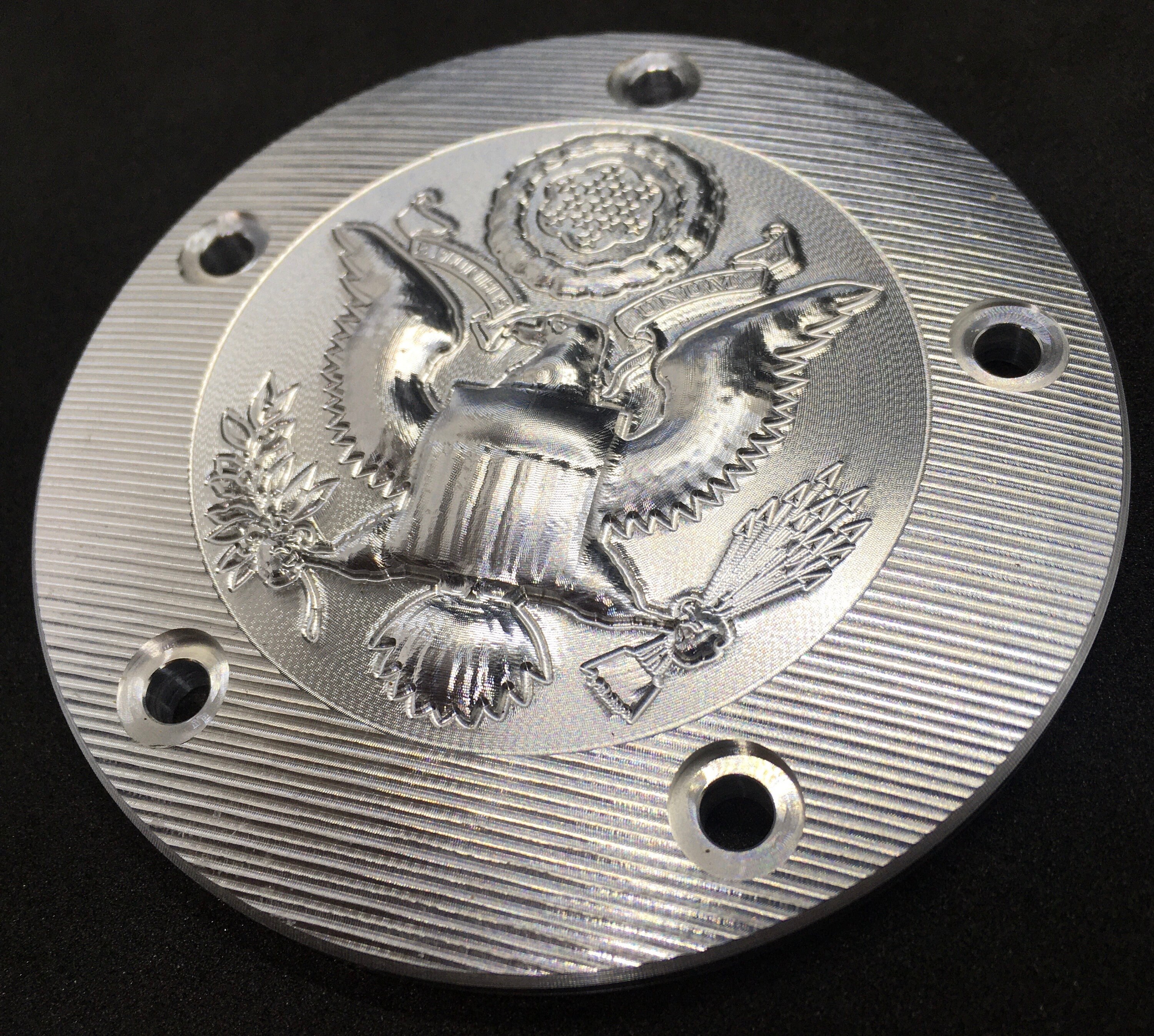 US Army 3D CNC Machined Custom Harley Point & Triumph Primary Covers ...