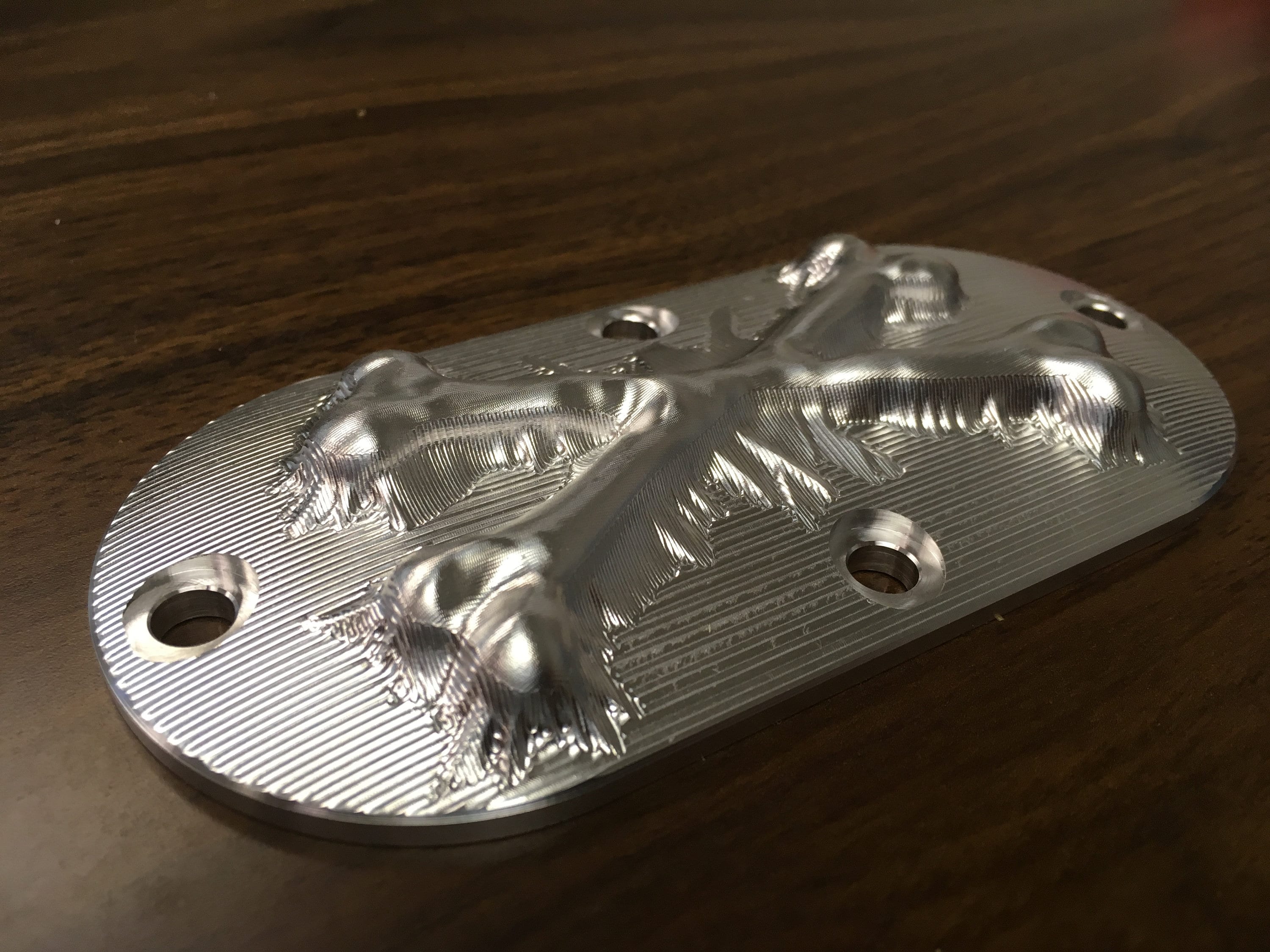 3D CNC Machined Custom Harley Primary Chain Access Cover Engraved Cross ...