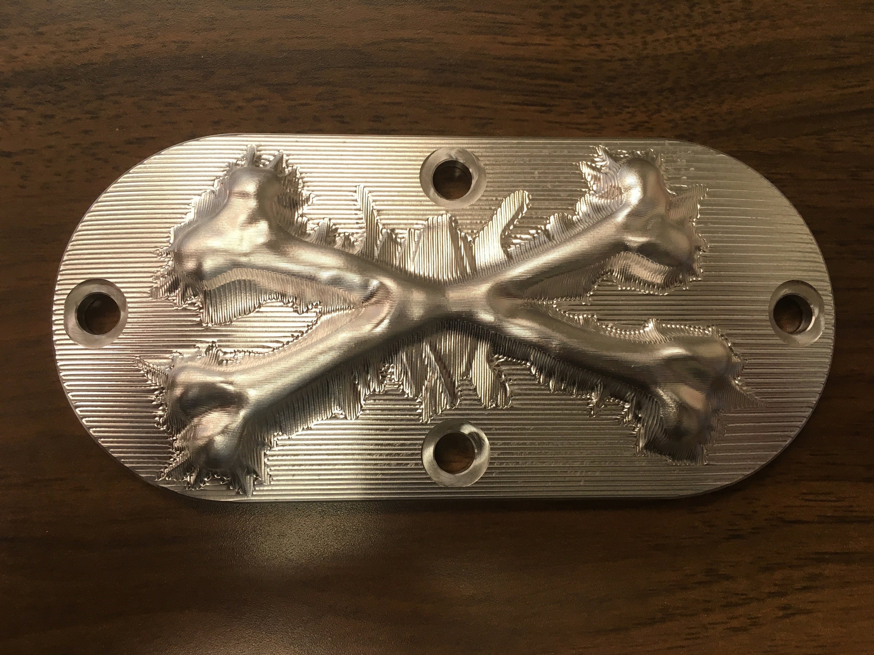 3D CNC Machined Custom Harley Primary Chain Access Cover Engraved Cross ...