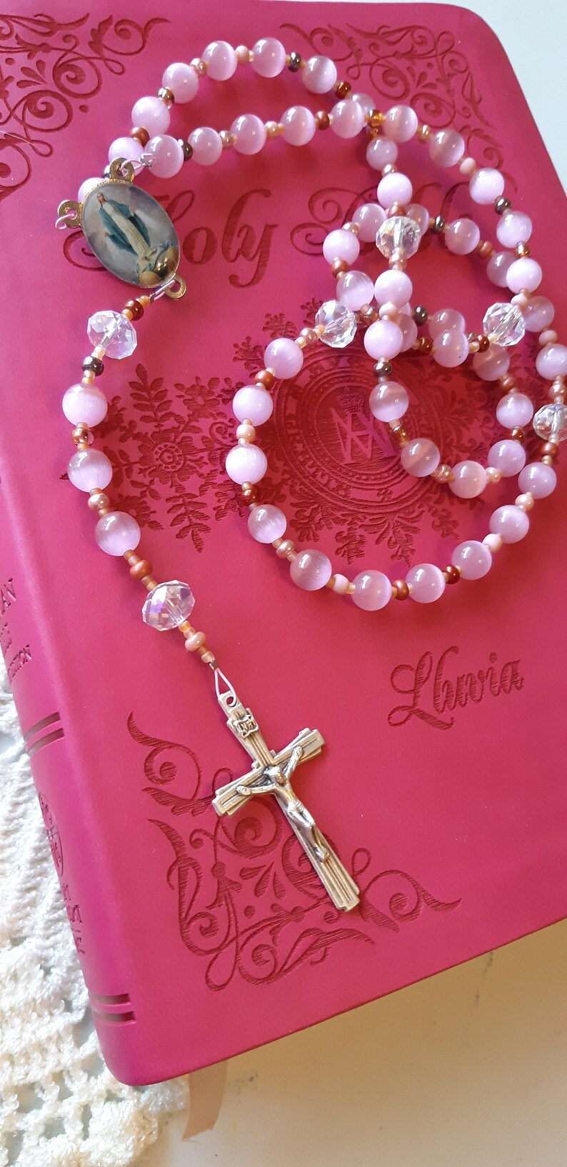 Pretty Pink Our Lady Catholic Rosary - Etsy